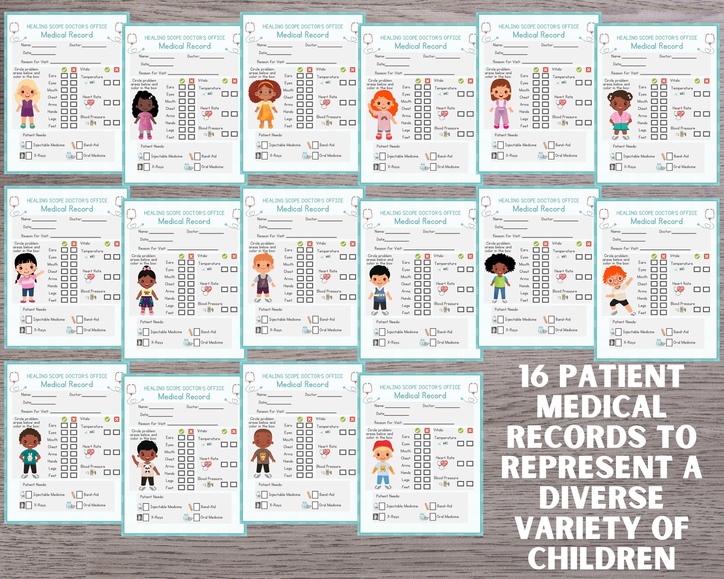 Doctor Pretend Play Printable, Doctors Office Dramatic Play, Dramatic ...