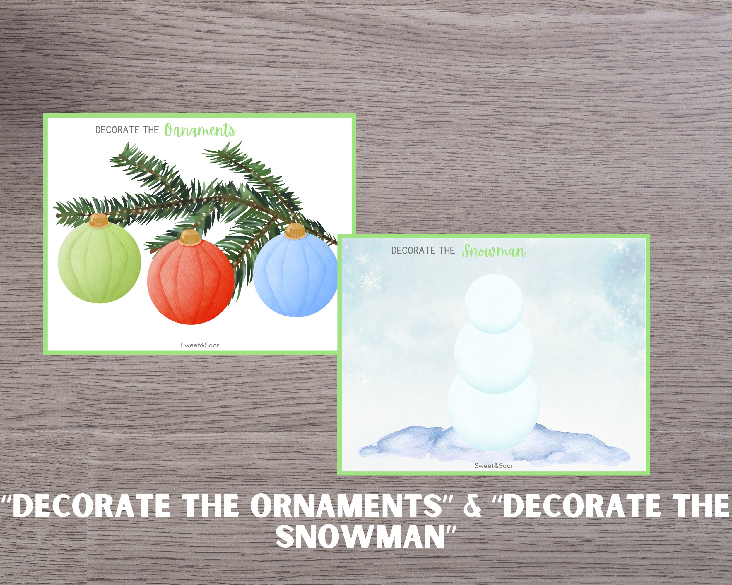 Christmas Playdough Mats, Printable Winter Play Dough Mats, Christmas ...