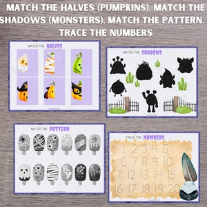 Halloween Activity Book: Printable Busy Binder for Preschool (PDF ...