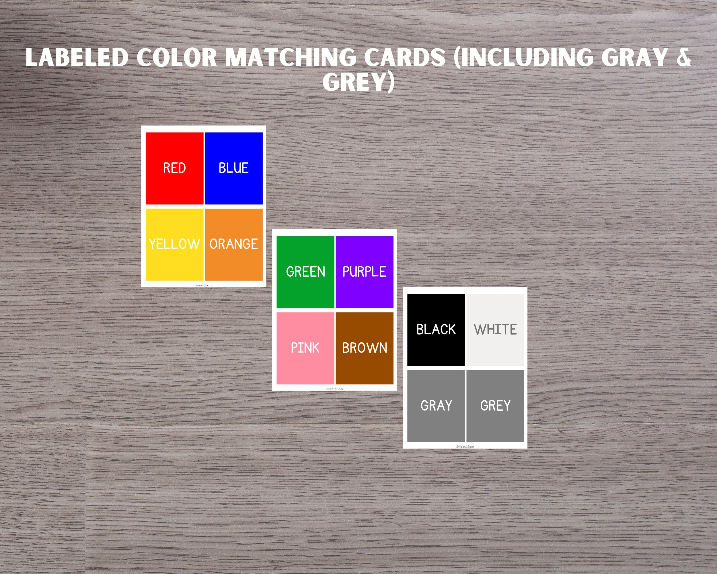 Colors in Nature Matching Cards: Montessori Homeschool Printable ...