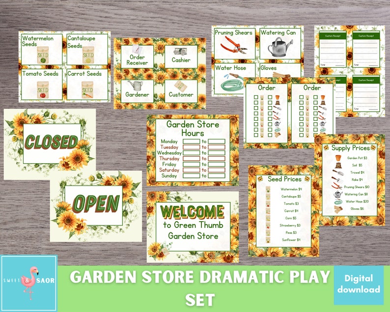 Gardening Dramatic Play, Garden Shop Pretend Play Printable, Classroom ...