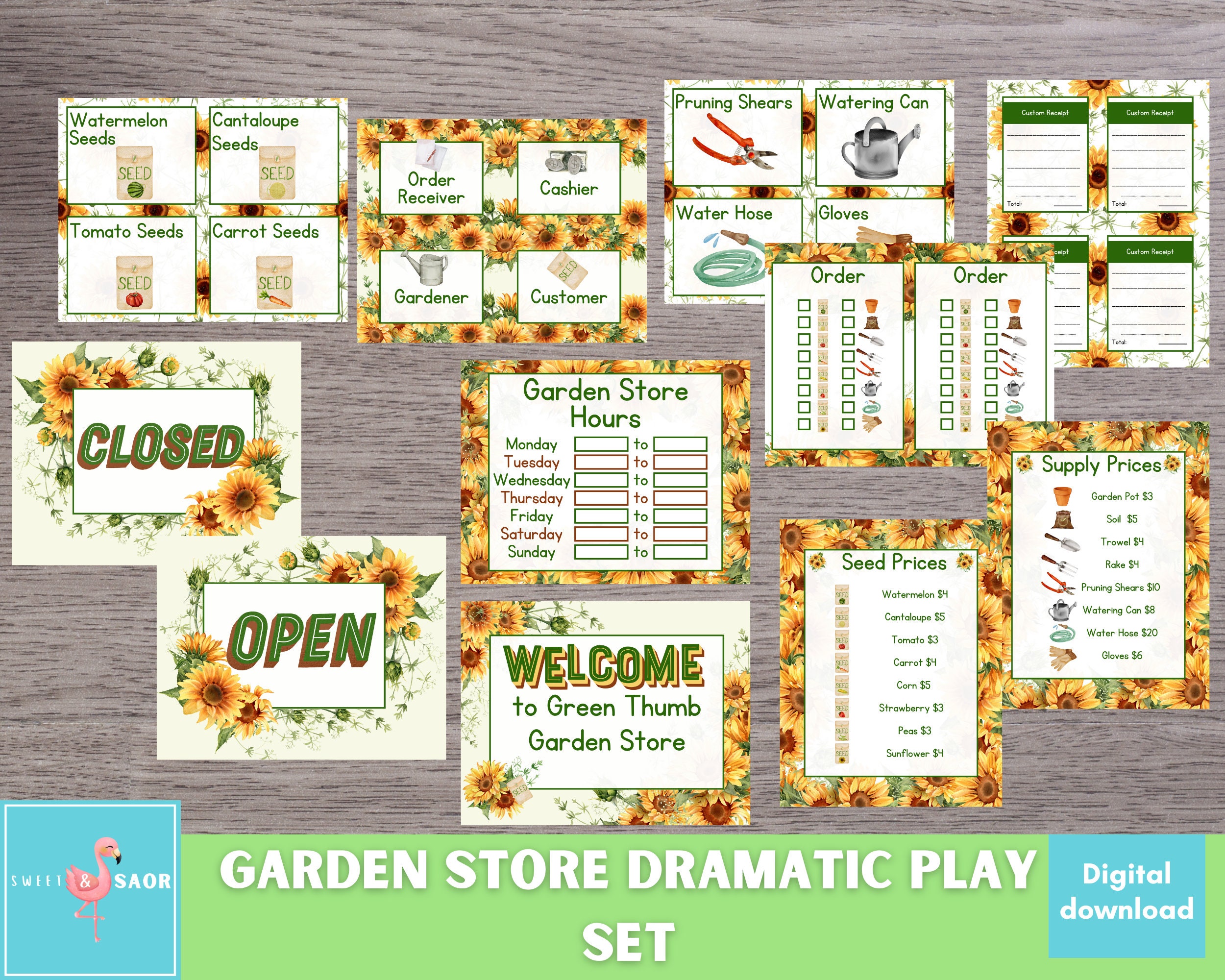 Gardening Dramatic Play, Garden Shop Pretend Play Printable, Classroom ...