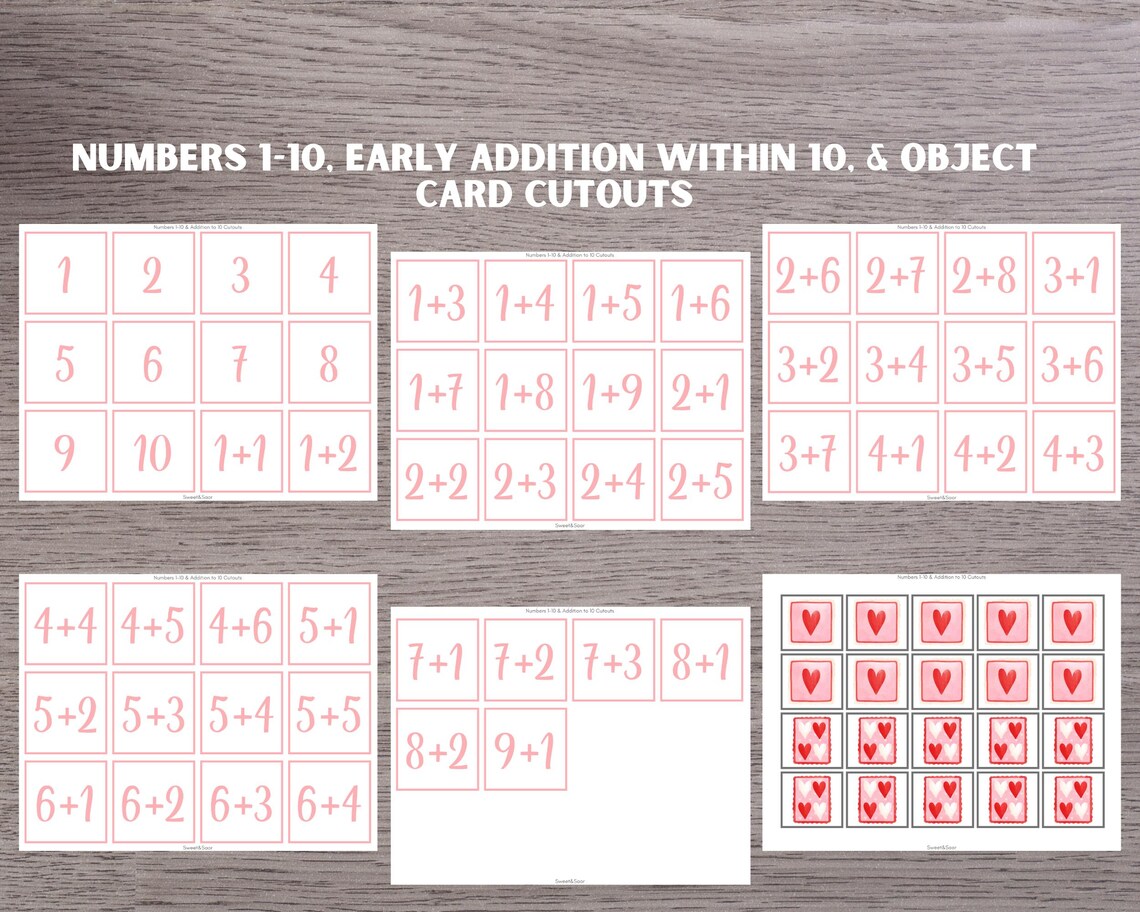 Valentine's Day Ten Frame: Early Math Printable (PDF Download) - Etsy