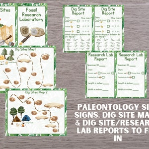 Dinosaur Dig Dramatic Play Set: Printable Paleontology Pretend Play ...