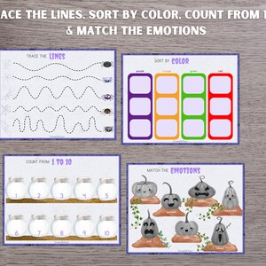 Halloween Activity Book: Printable Busy Binder for Preschool (PDF ...