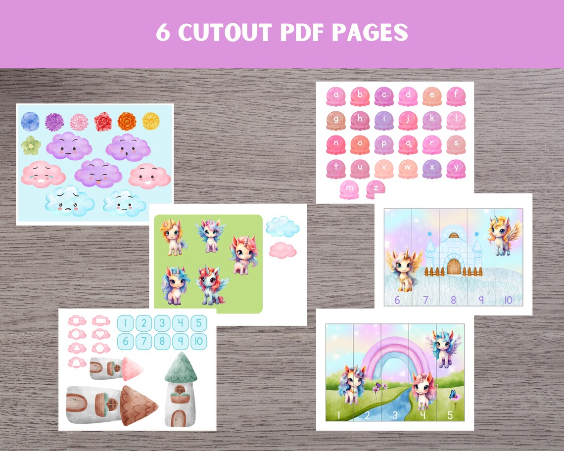 Unicorn Busy Book: Preschool Learning Activities (PDF Printable) - Etsy