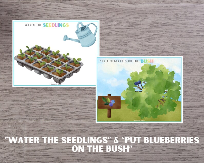 Garden Play Dough Mats, Fruits and Vegetables Playdough Mats, Printable ...