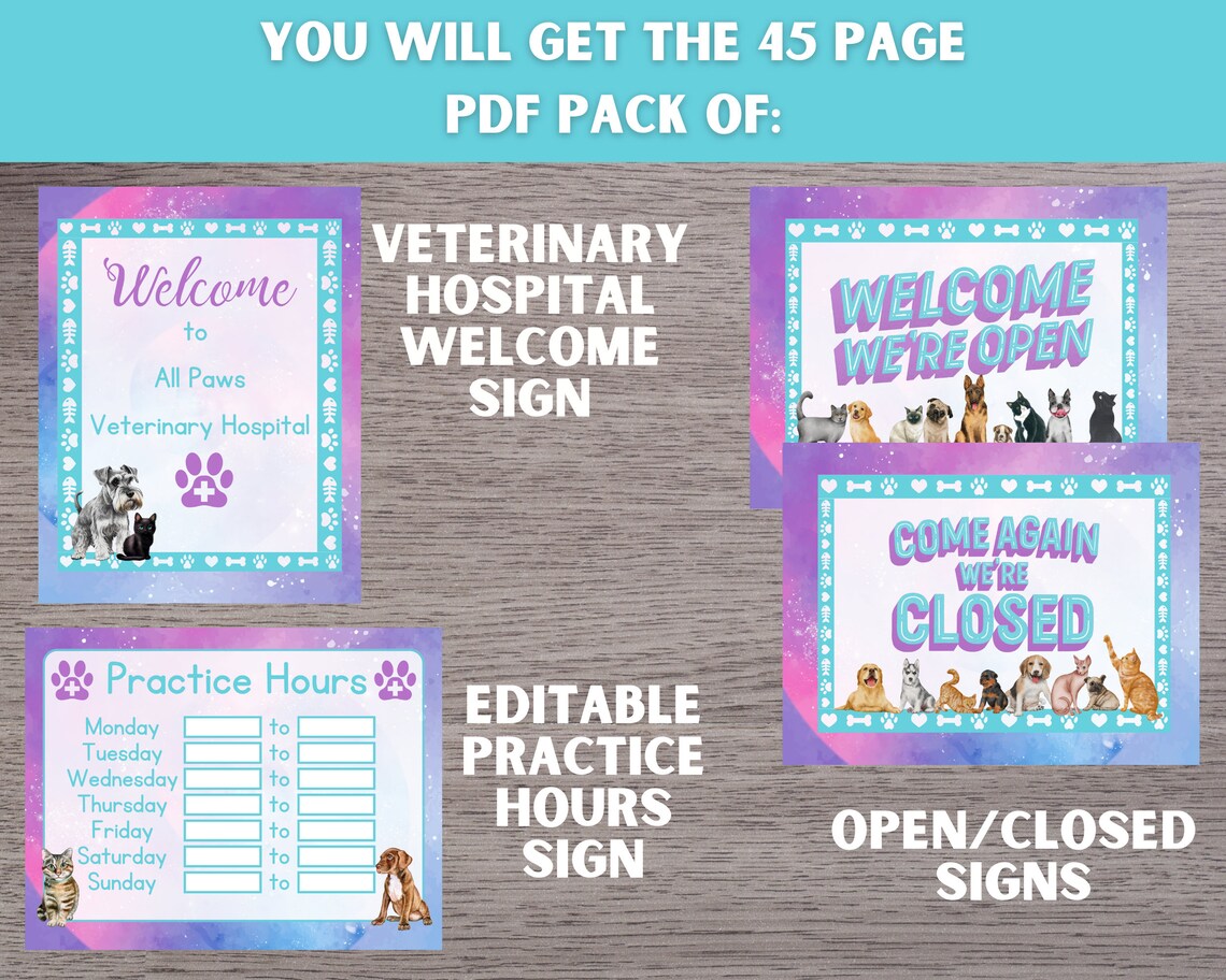 Vet Clinic Pretend Play Printable, Vet Dramatic Play Printable ...