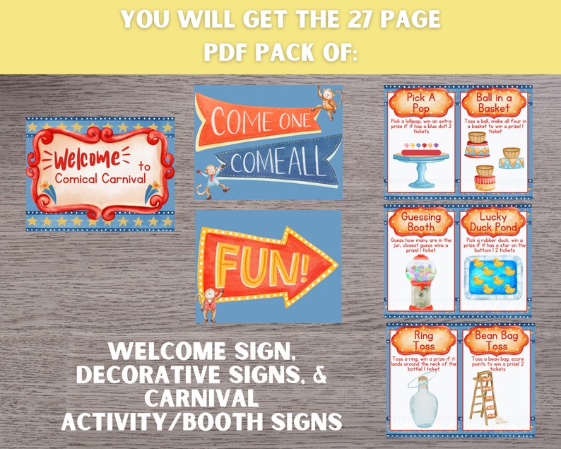Carnival Dramatic Play Set: Printable Pretend Play (PDF Download) - Etsy