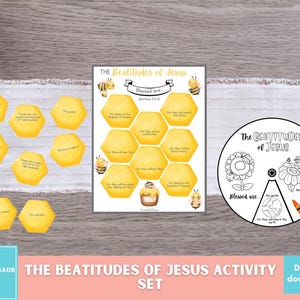 Beatitudes Coloring Wheel: Kids Printable Bible Verse Activity (PDF ...