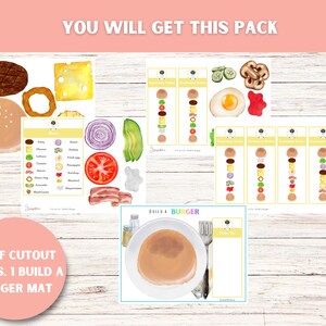 Build A Burger, Pretend Play, Preschool Printable, Kindergarten ...