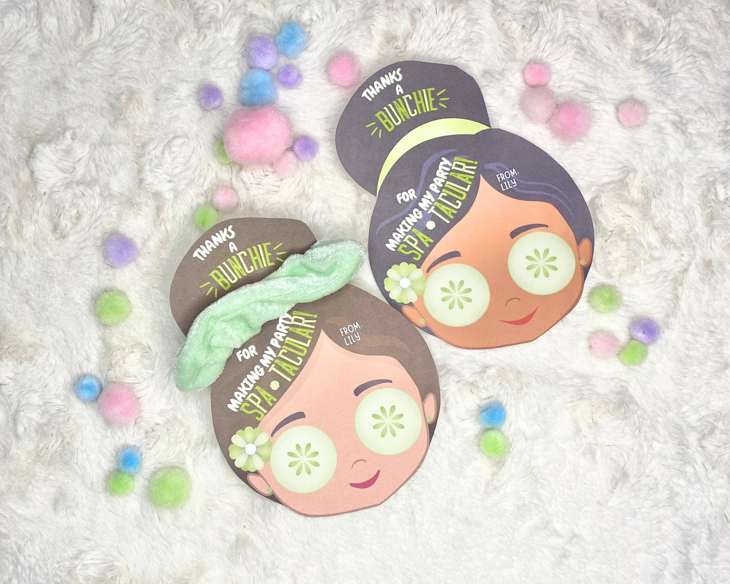 Spa Party Favor: Scrunchie Holder Thank You Gift (printable) - Etsy