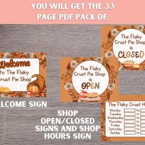 Pie Shop Pretend Play, Thanksgiving Dramatic Play, Classroom Dramatic ...
