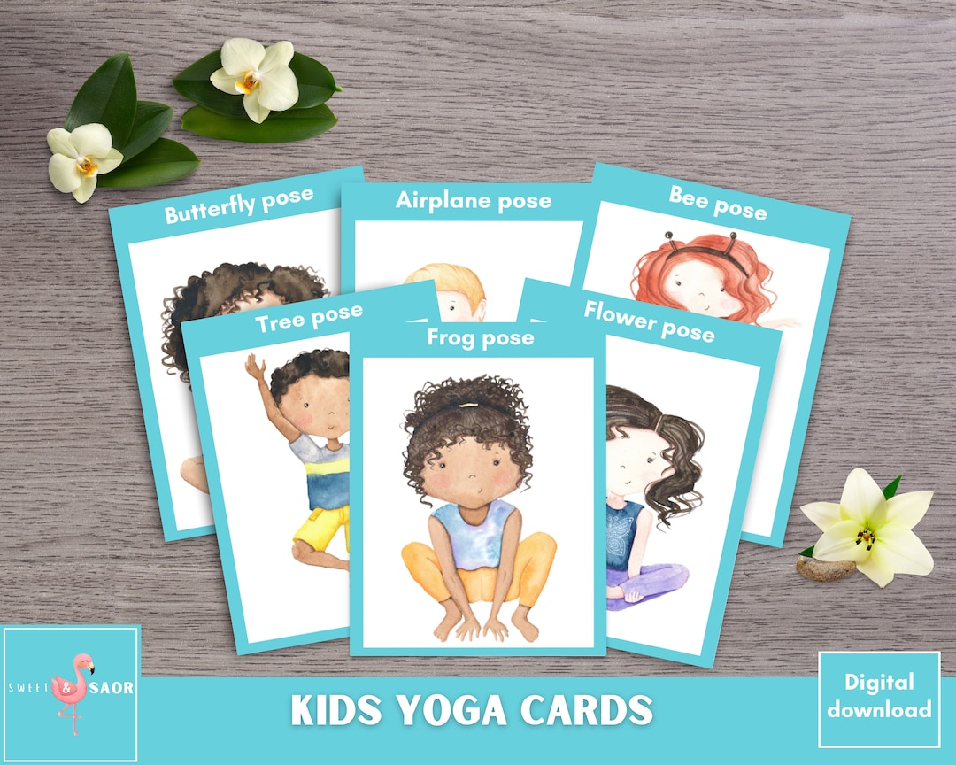 Kids Yoga Pose Cards: Calming Movement Activity (digital Download) - Etsy