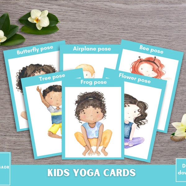 Yoga Cards for Kids - Etsy
