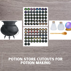 Halloween Potion Shop Dramatic Play Set: Printable Pretend Play (PDF ...