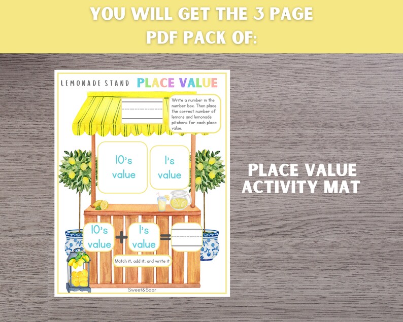 Place Value Counting Activity Printable Math Game First - Etsy