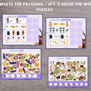 Halloween Activity Book: Printable Busy Binder for Preschool (PDF ...