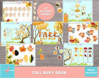 Busy Book Printable Fall for Kids - Etsy