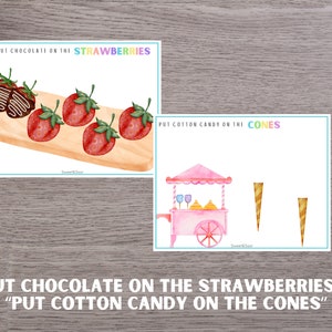 Food Play Dough Mats, Sweet Treats Playdough Mats, Printable Play-doh ...