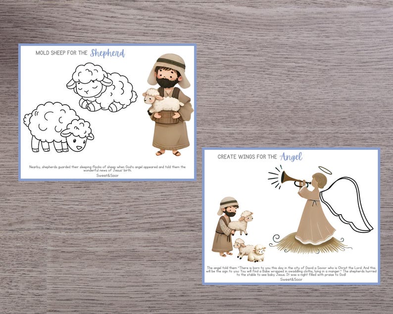Nativity Story Playdough Mats: Christmas Bible Activity (PDF Download ...