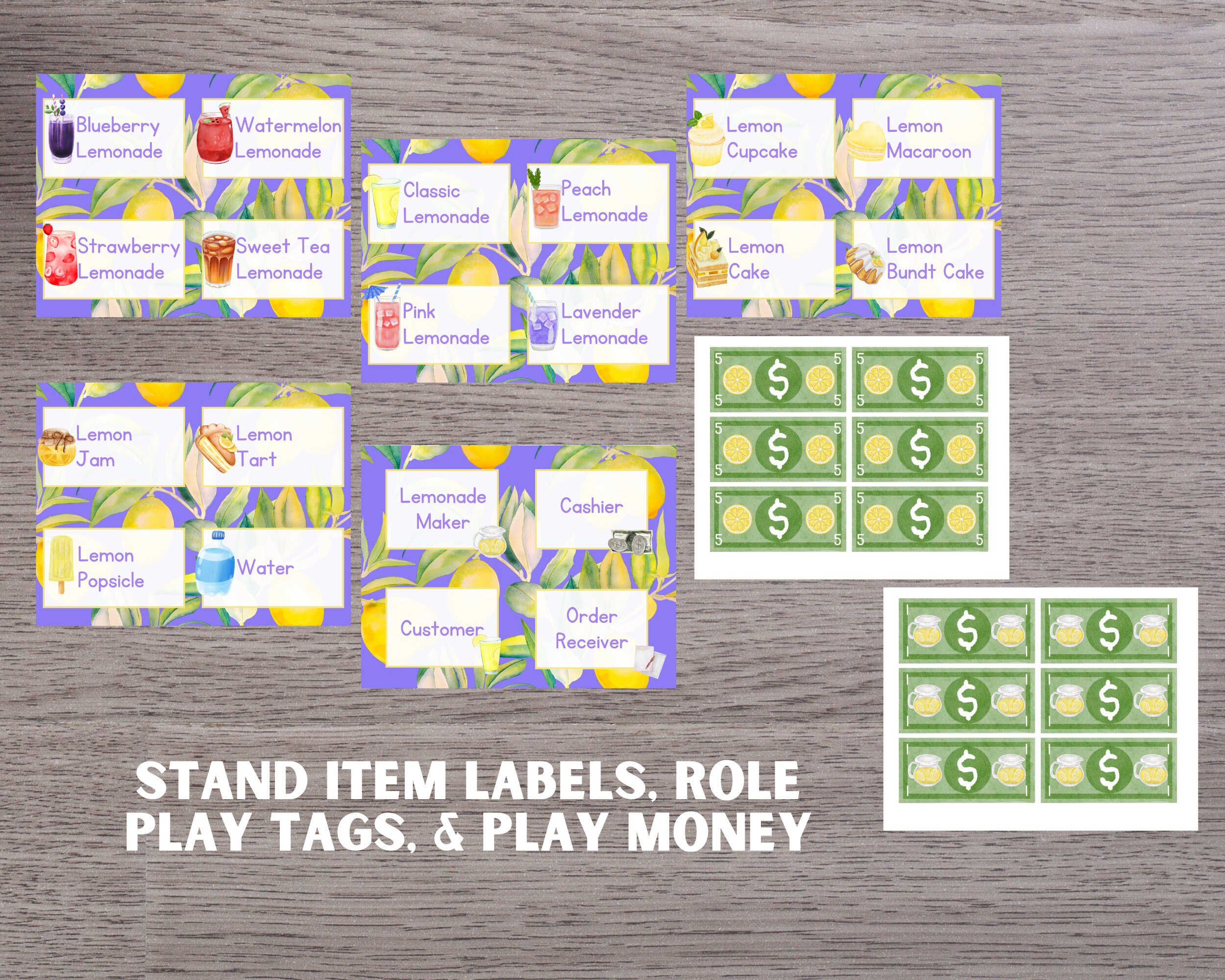 Lemonade Stand Dramatic Play, Pretend Play Printable, Classroom ...
