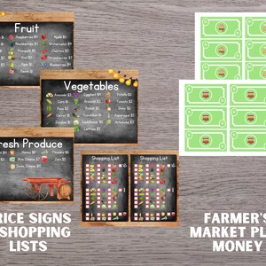 Farmer's Market Pretend Play Printable, Farmer's Market Dramatic Play ...