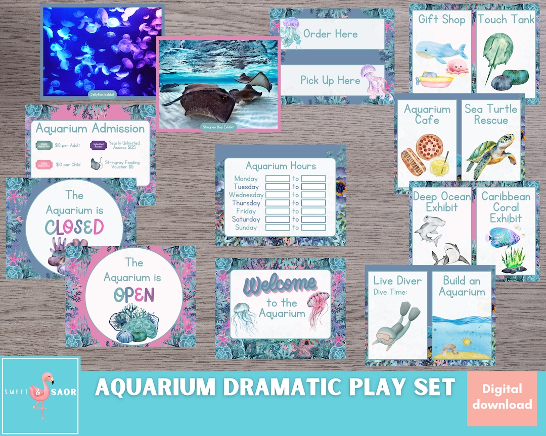 Aquarium Pretend Play, Aquarium Dramatic Play Printable, Classroom ...