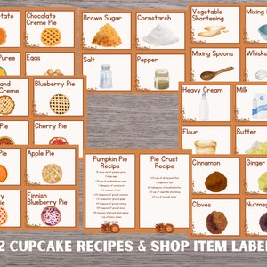 Pie Shop Dramatic Play Set: Printable Thanksgiving Pretend Play (PDF ...