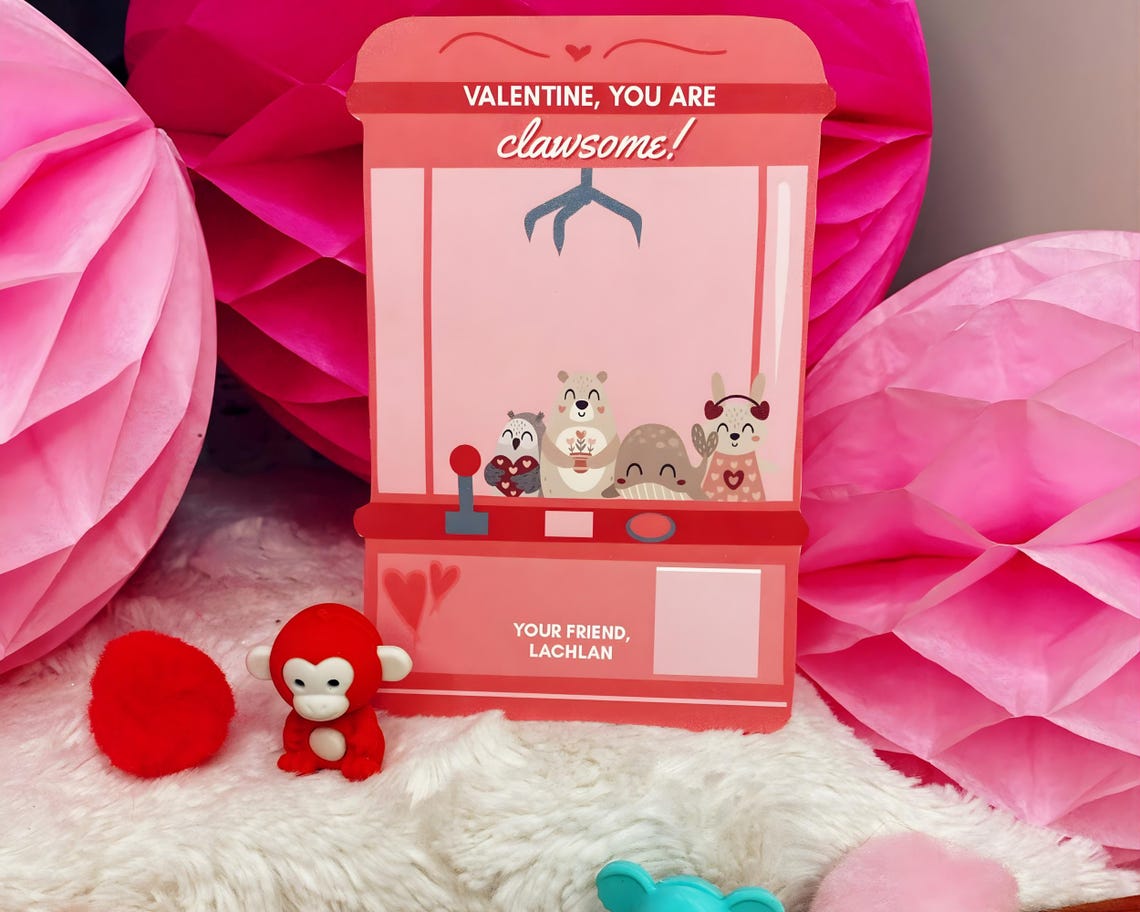 Kids Desk Pet Valentines: Printable Classroom Valentine Cards - Etsy