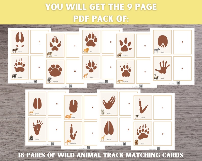 Animal Tracks Magnifying Match Activity, Magnifying Glass Game ...