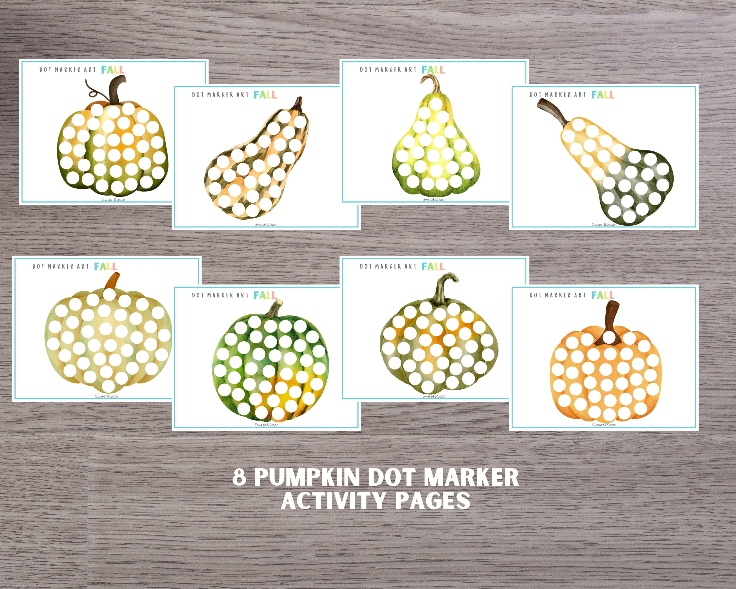 Fall Dot Marker Printable, Preschool Dot Marker Activity, Autumn Dab ...