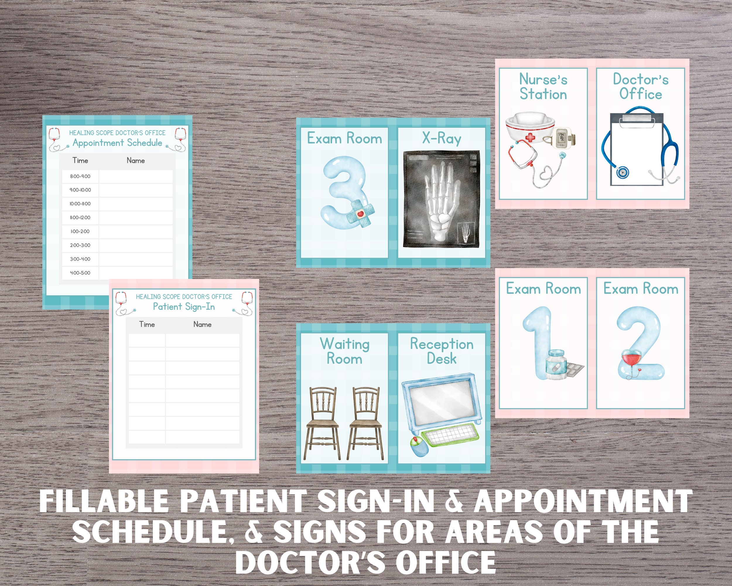 Doctor Pretend Play Printable, Doctors Office Dramatic Play, Dramatic ...