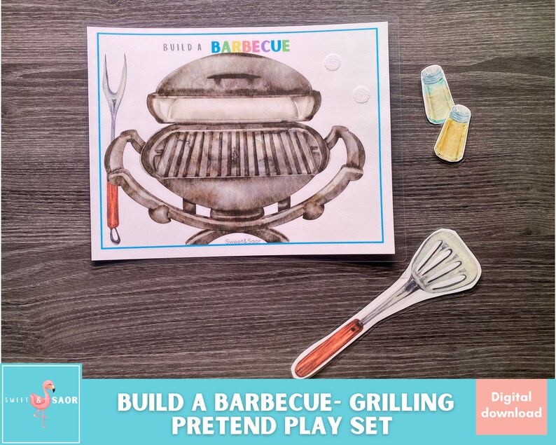Pretend Play Grilling Printable, Barbecue Pretend Play, Grill Dramatic ...