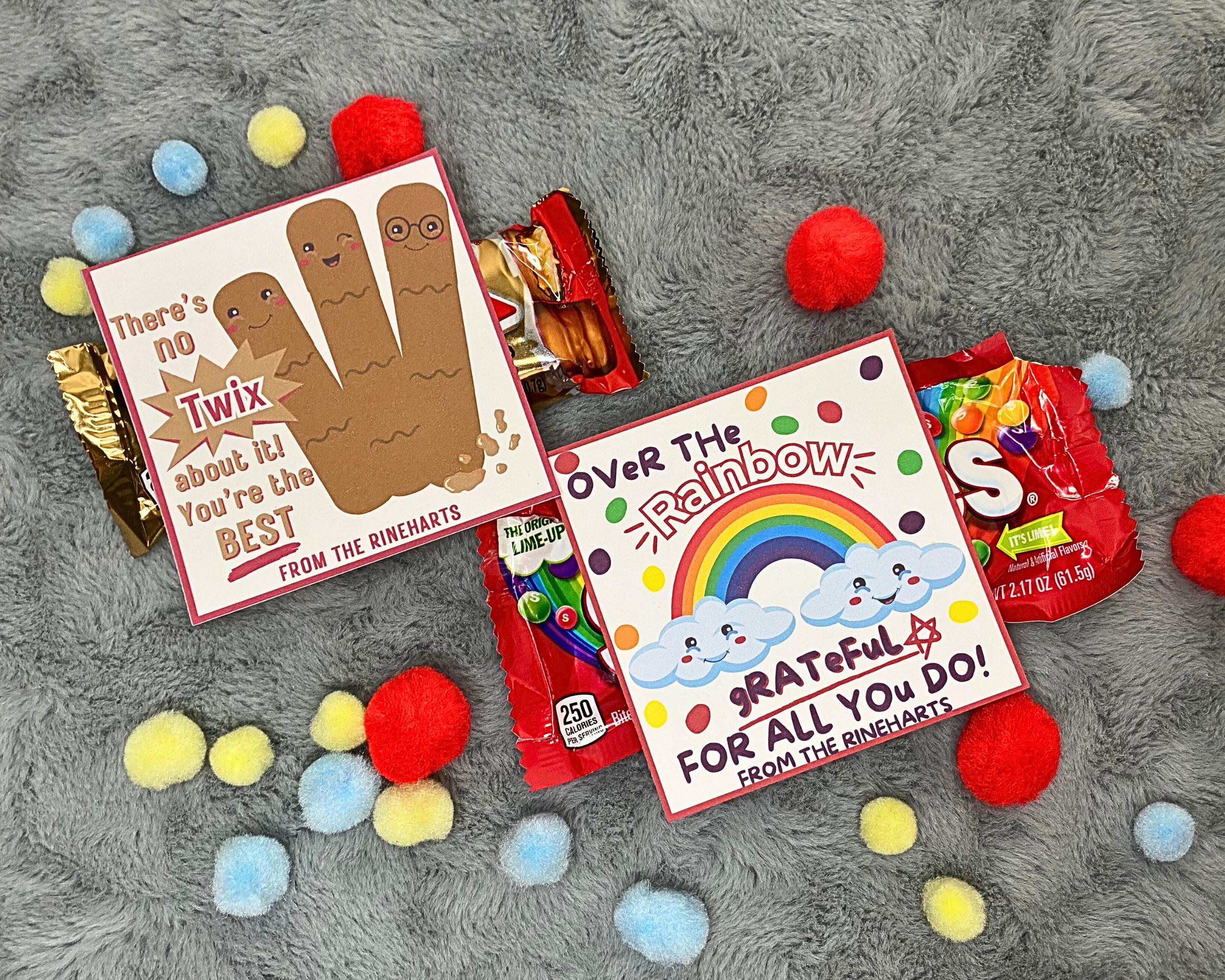 Printable Candy Gram Gift Tags: Teacher & Employee Appreciation ...