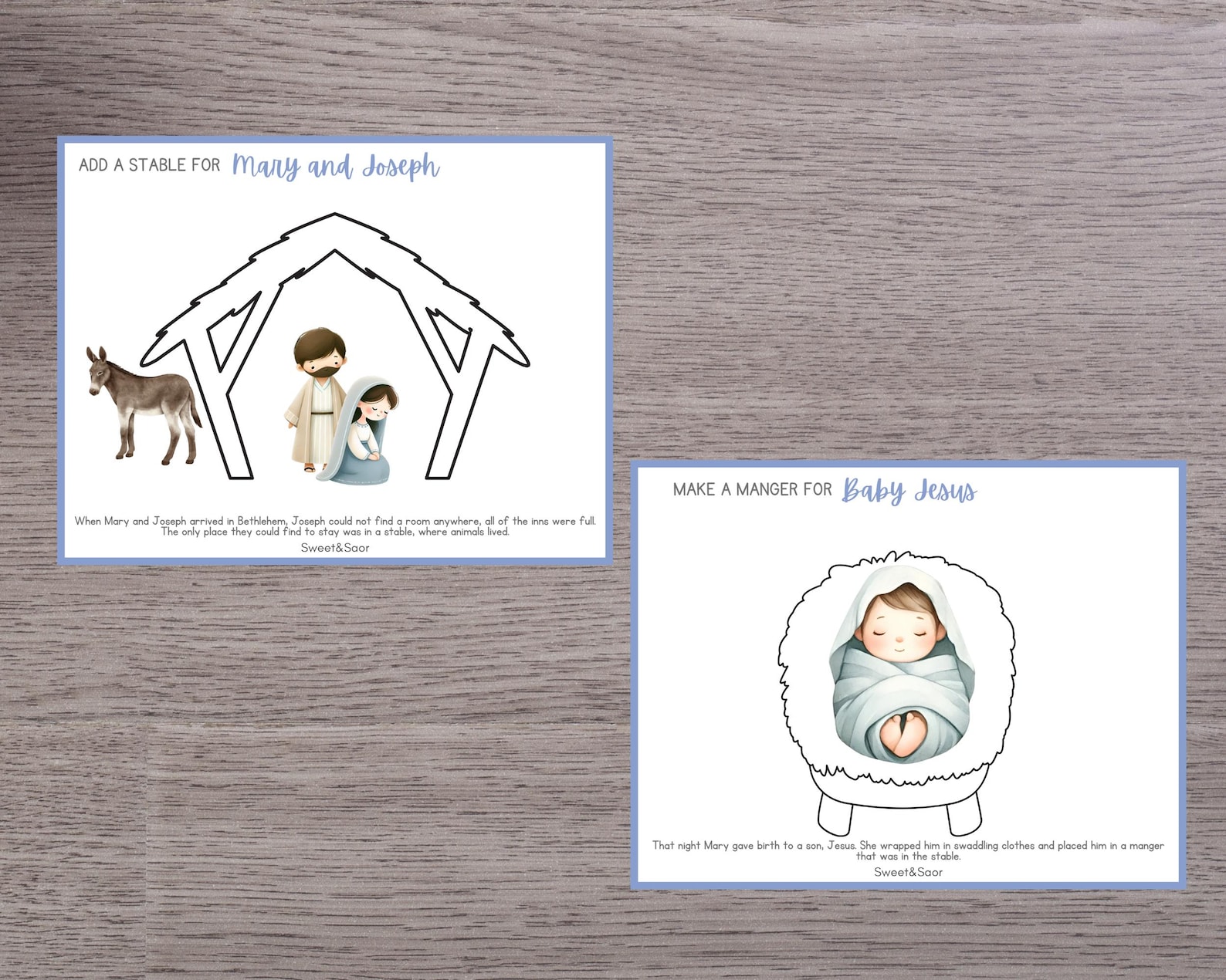 Nativity Story Playdough Mats: Christmas Bible Activity (PDF Download ...