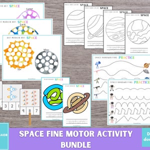 Space Fine Motor Activities: Preschool Printable Set (digital Download ...