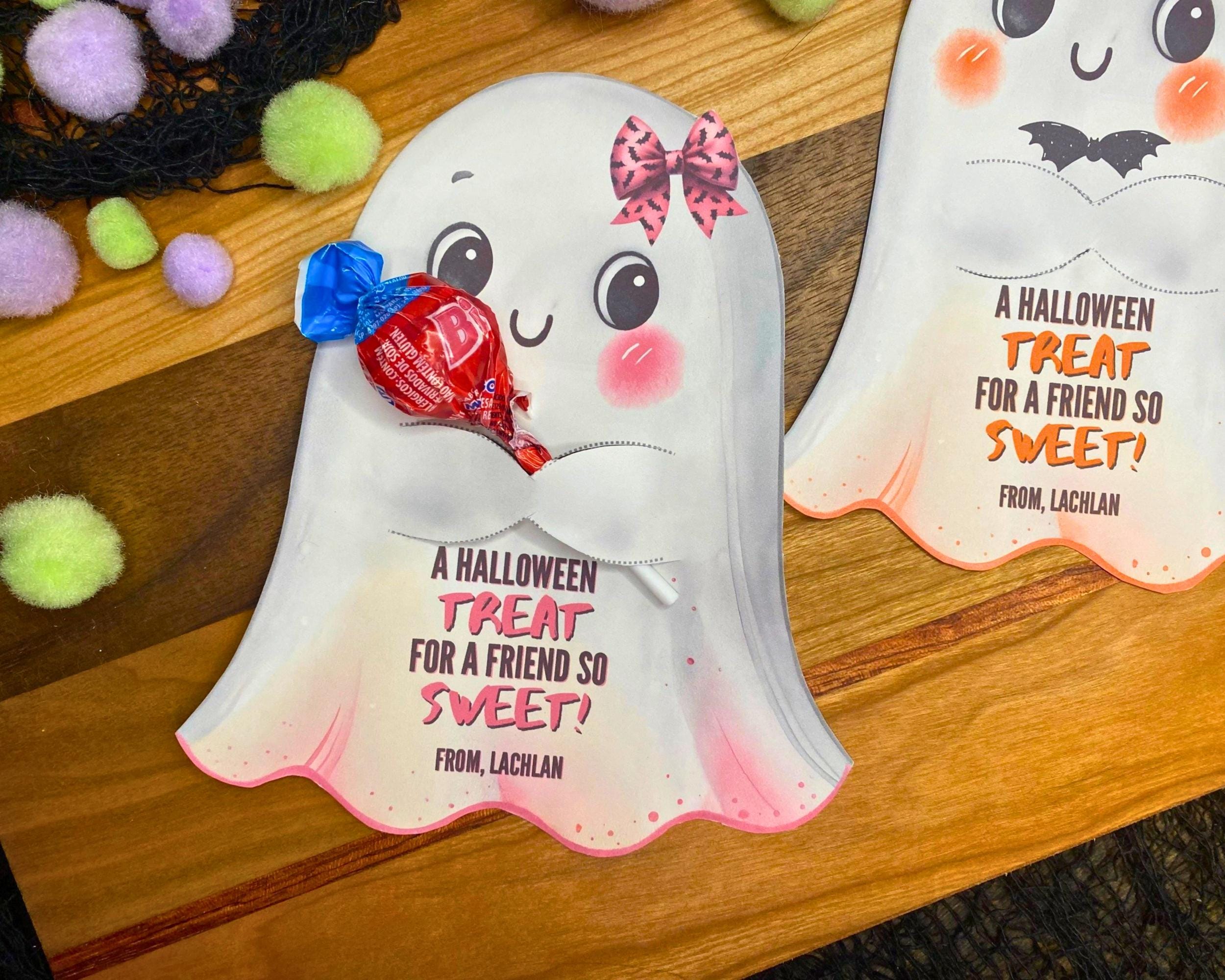 Printable Ghost Lollipop Holder: Kids Halloween Party Favor (PDF ...