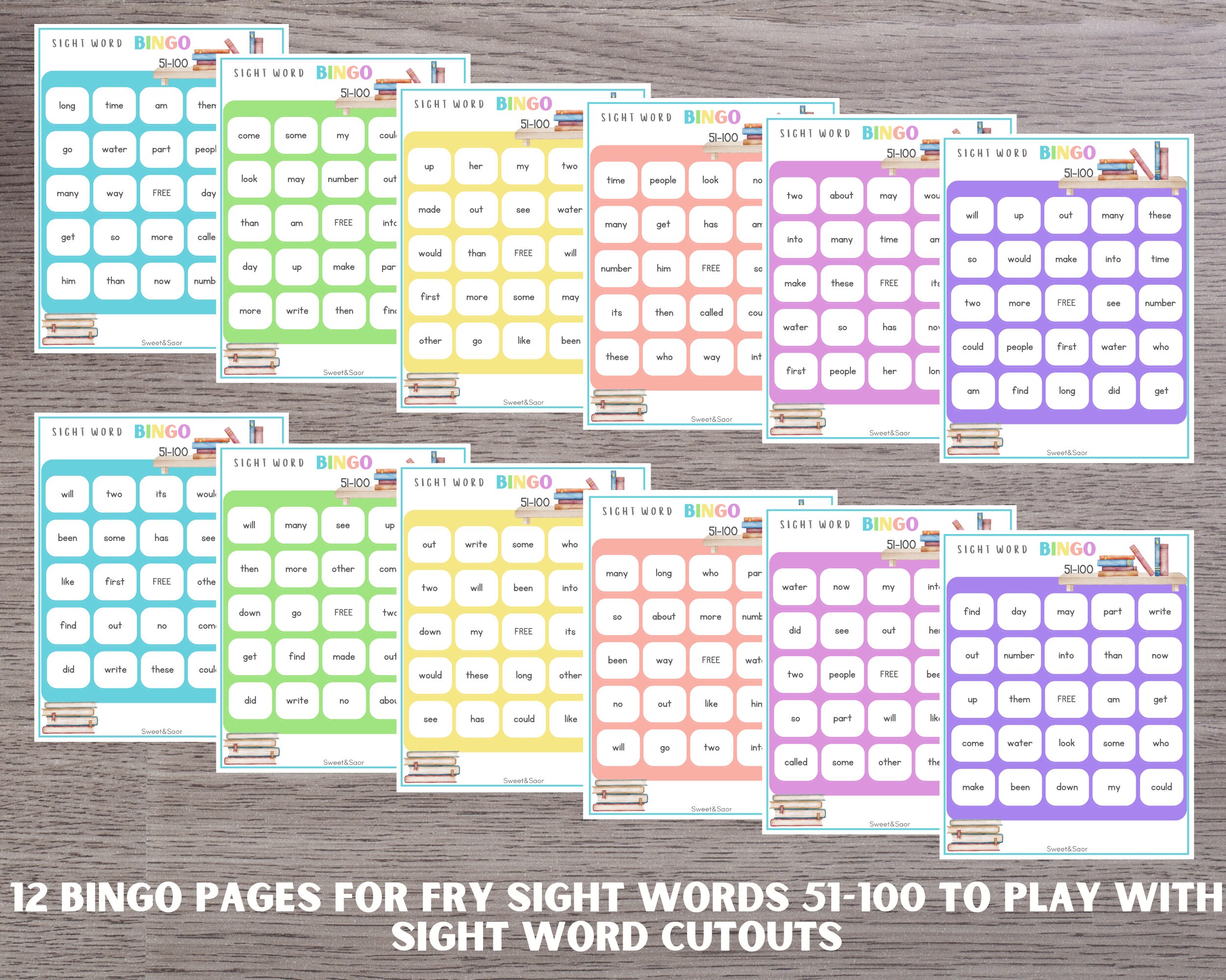 Sight Word Printable Sight Word Builder Sight Word Bingo - Etsy