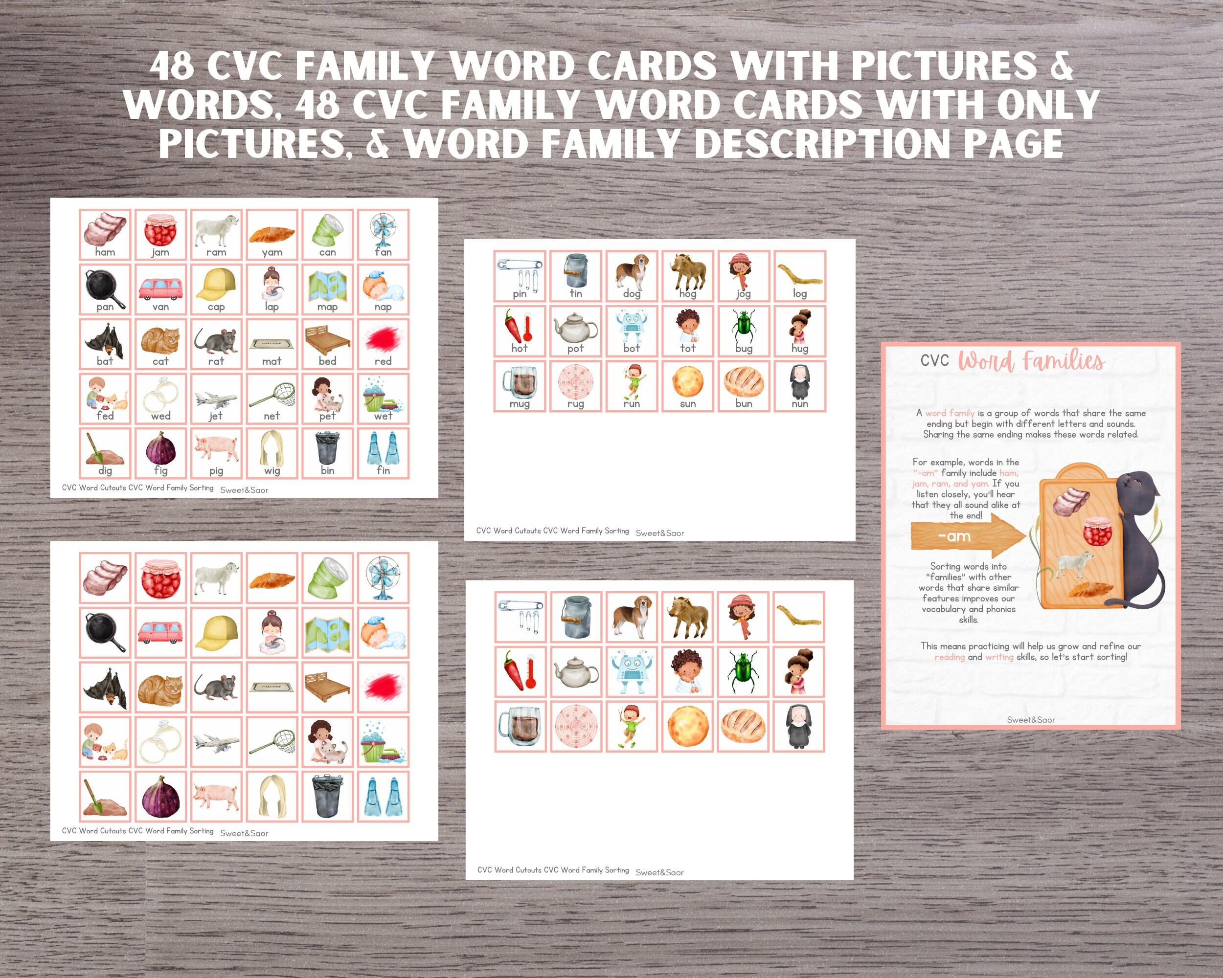 CVC Word Family Houses: Phonics & Rhyming Activity (PDF) - Etsy