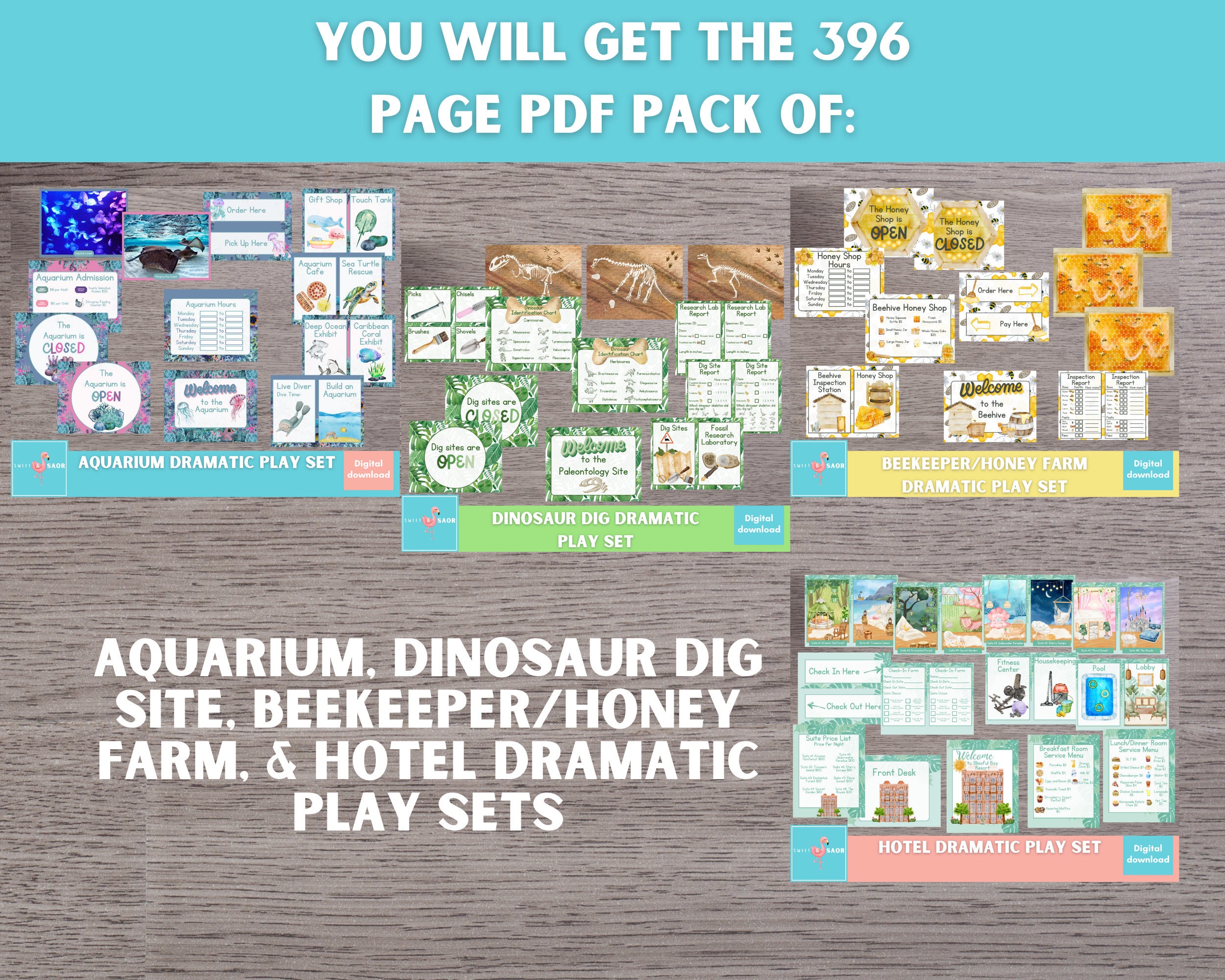 Dramatic Play Bundle, Pretend Play Printable Bundle, Dramatic Play ...