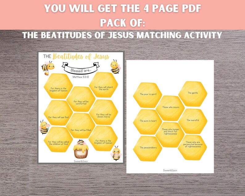 Beatitudes Coloring Wheel: Kids Printable Bible Verse Activity (PDF ...