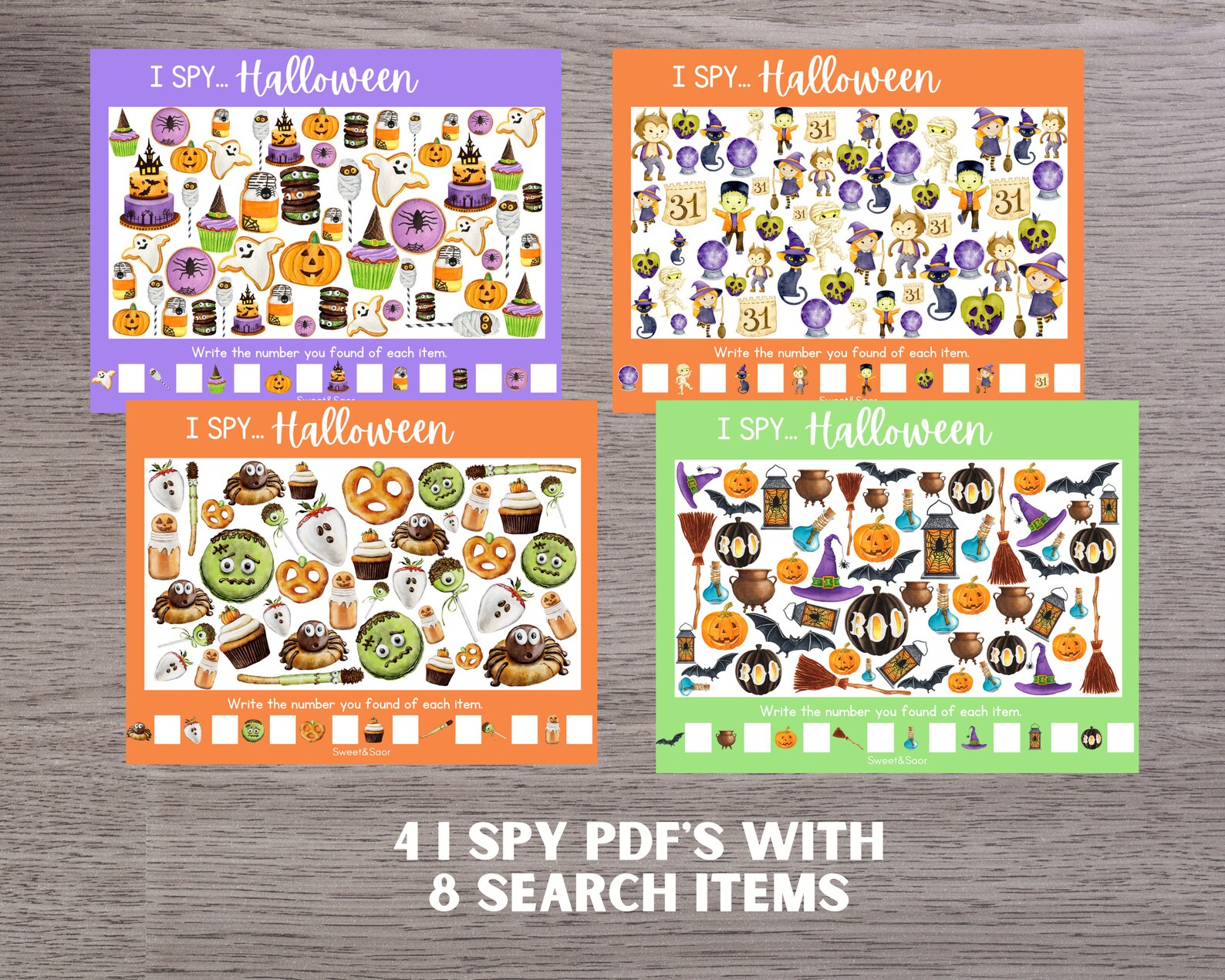 Halloween I Spy Printable Game: Preschool Activity (digital Download ...