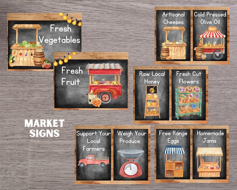 Farmer's Market Pretend Play Printable, Farmer's Market Dramatic Play ...