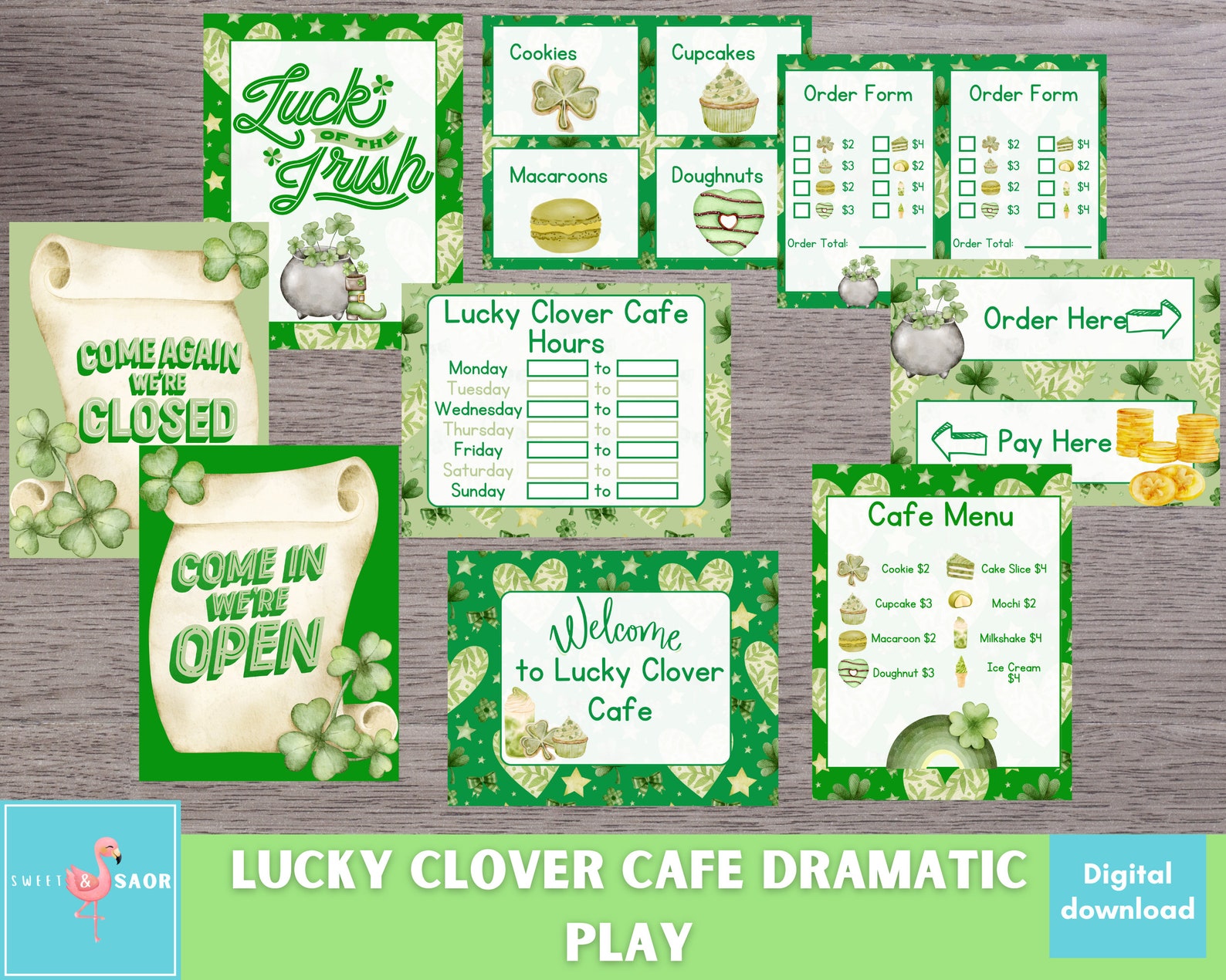 St. Patrick's Day Dramatic Play, Pretend Play Printable, Classroom ...