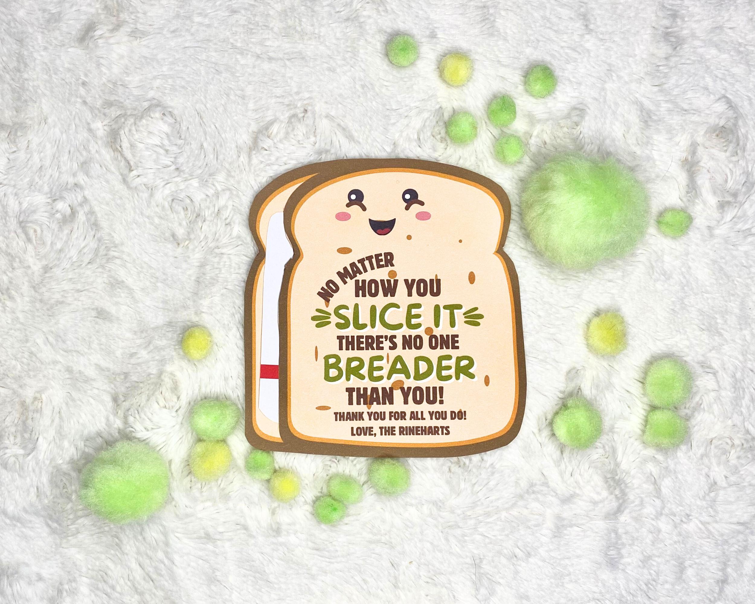 Sandwich Gift Card Holder Printable: Teacher Thank You (editable) - Etsy