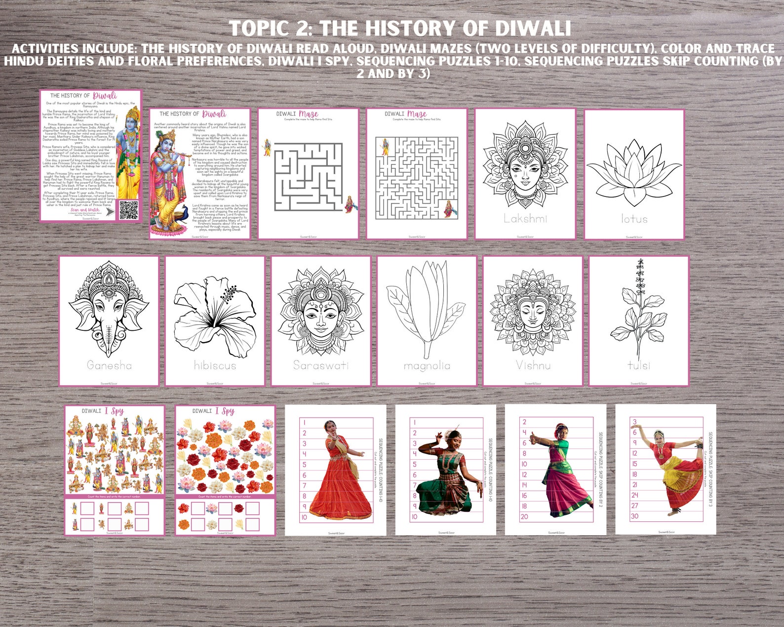 DIWALI Unit Study, Diwali Printable Activities, Cultural Celebrations ...