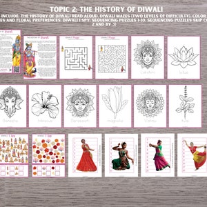 DIWALI Unit Study, Diwali Printable Activities, Cultural Celebrations ...