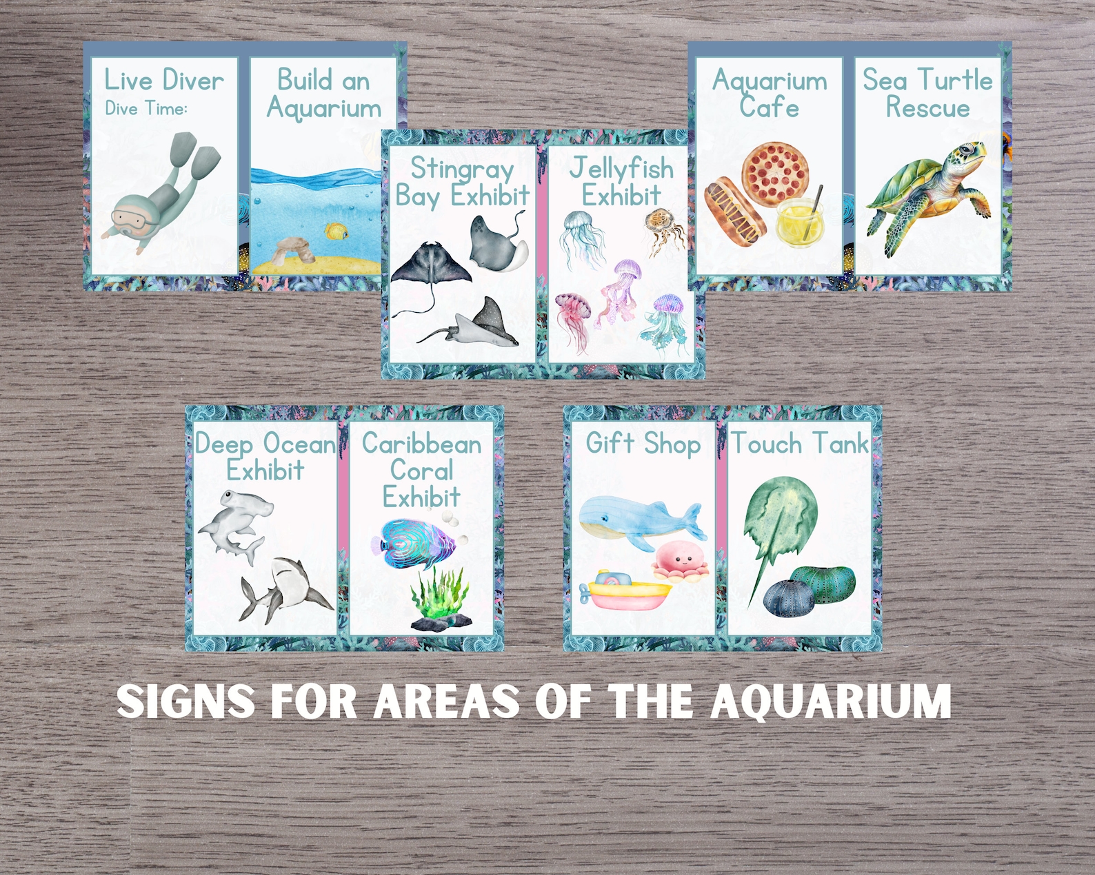 Aquarium Pretend Play, Aquarium Dramatic Play Printable, Classroom ...