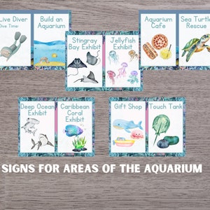 Aquarium Dramatic Play, Pretend Play Printable, Classroom Dramatic Play ...